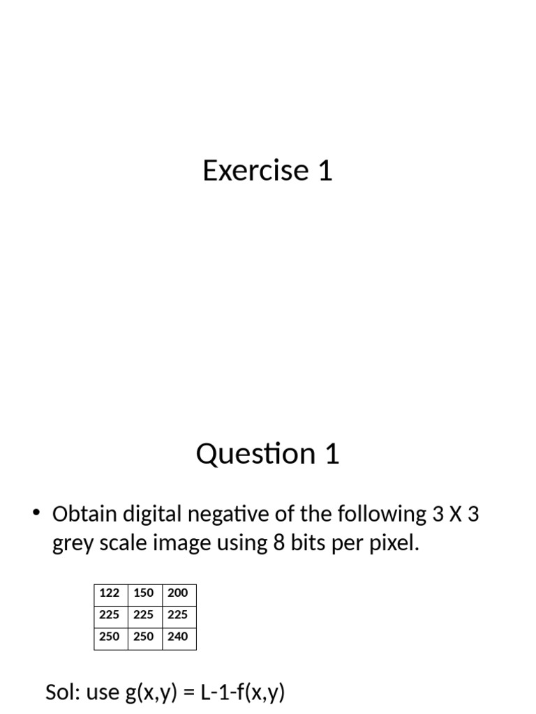Exercise 1 | PDF