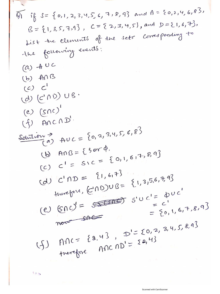 Probability Tut Sheet1 CH 2 | PDF