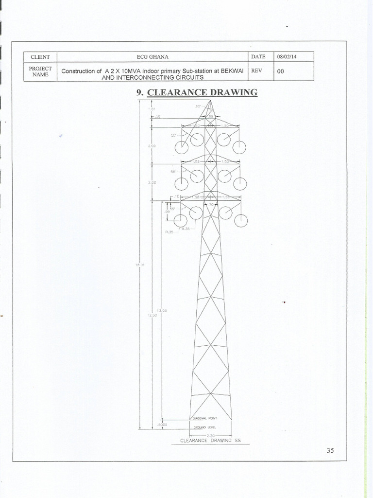 SS Tower - 265sqmm AAC - Clearance Drawing | PDF