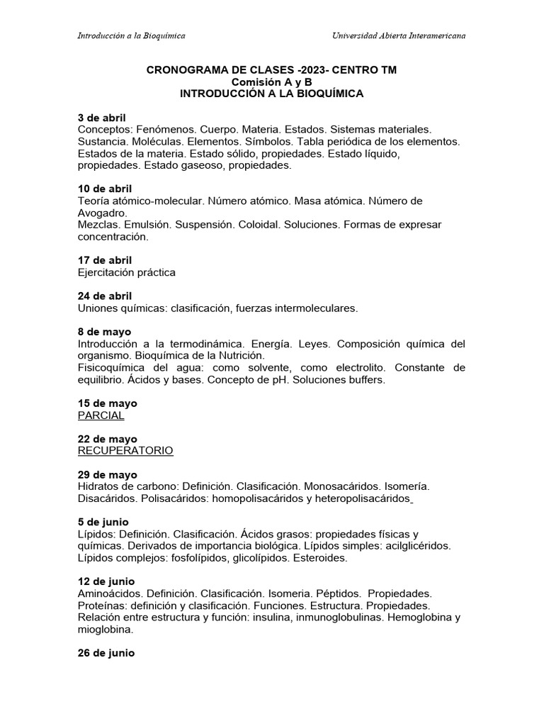 Cronograma CENTRO TM A y B-2023 - Tagged | PDF