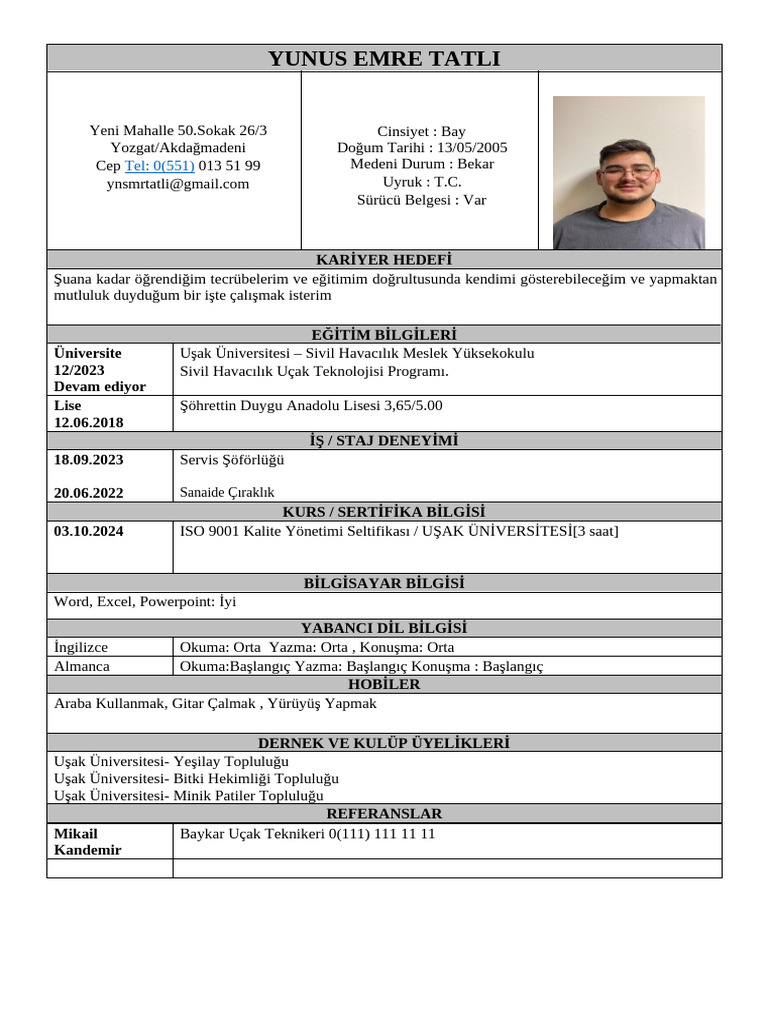 CV Yunus | PDF