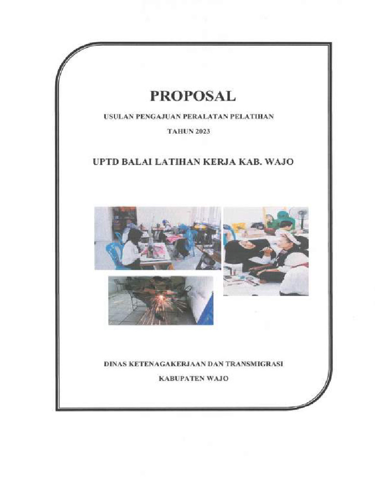 Proposal Peralatan BLK Wajo_compressed | PDF