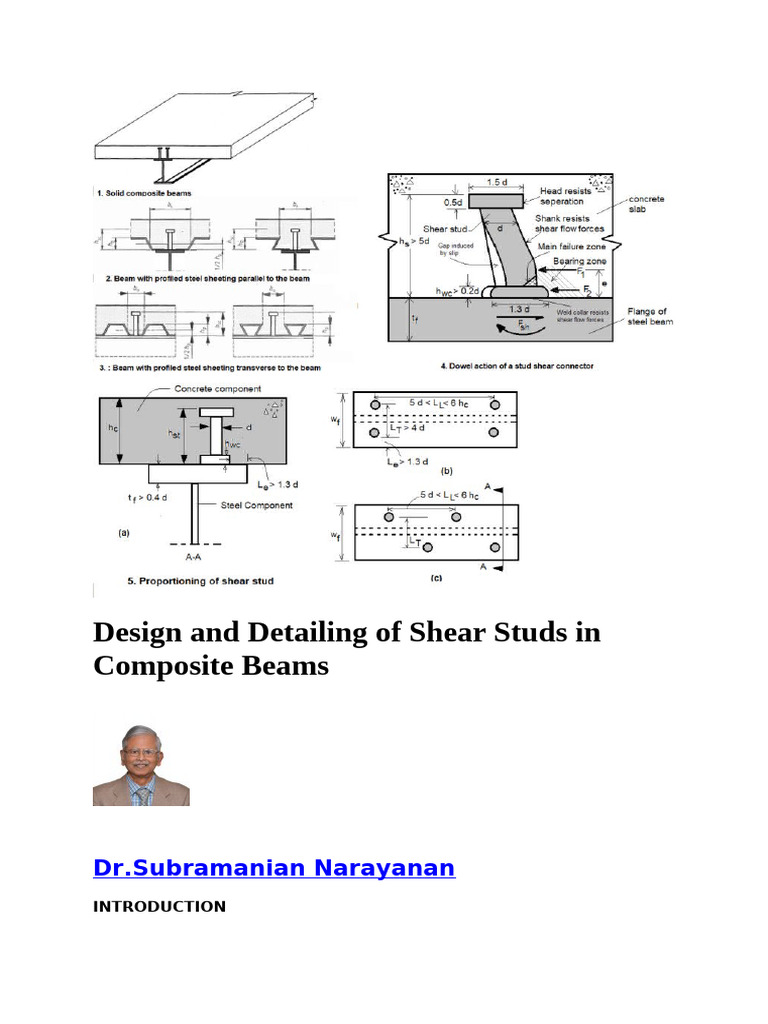 Design and Detailing of Shear Studs in Composite Beams | PDF | Welding ...