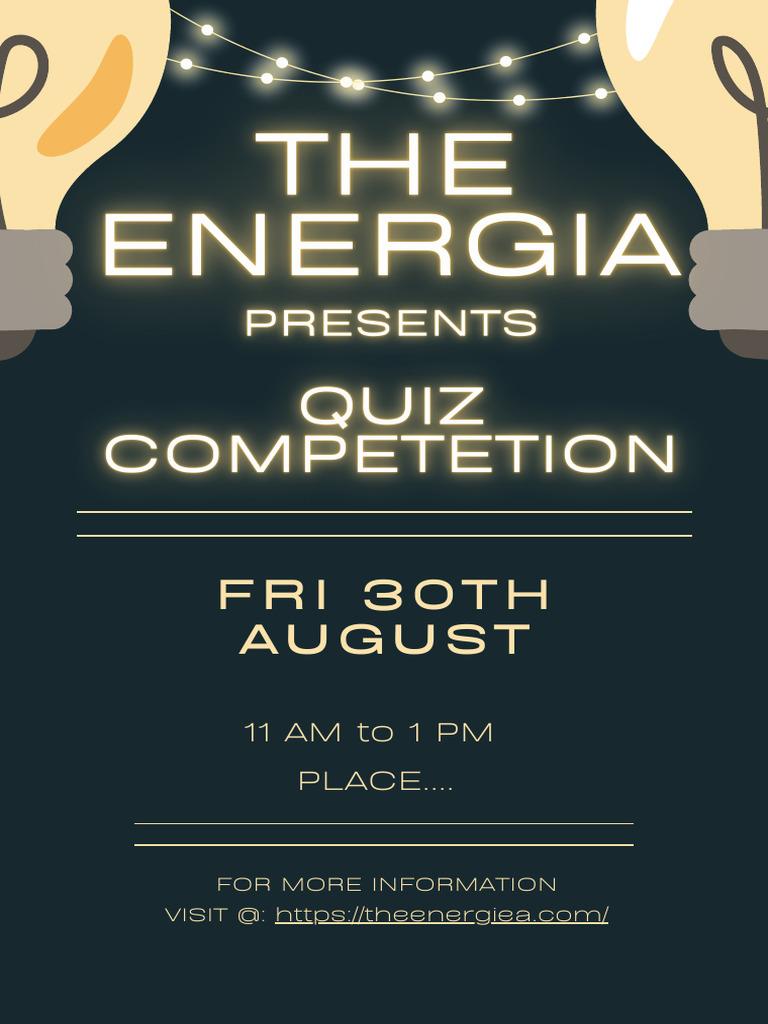 Bold Creative Quiz Night Poster | PDF