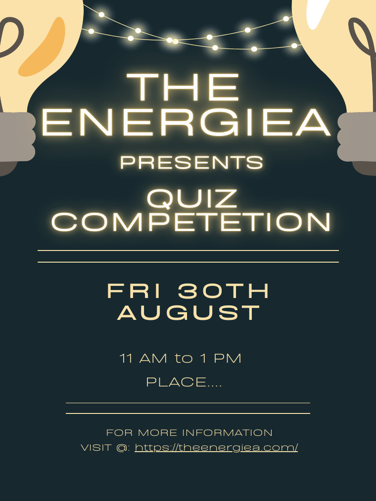 Bold Creative Quiz Night Poster | PDF