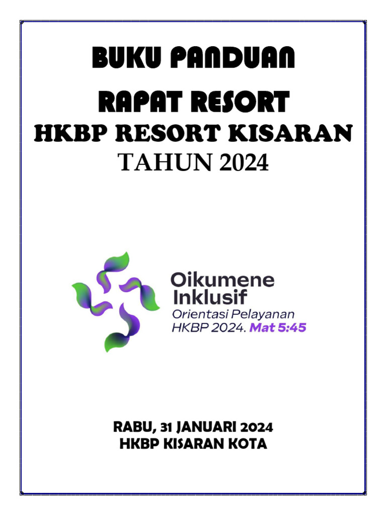 Panduan Rapat HKBP Resort Kisaran 2024 | PDF