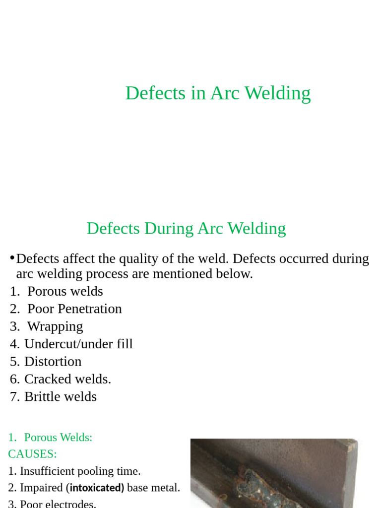 Arc Welding defects | PDF | Welding | Construction