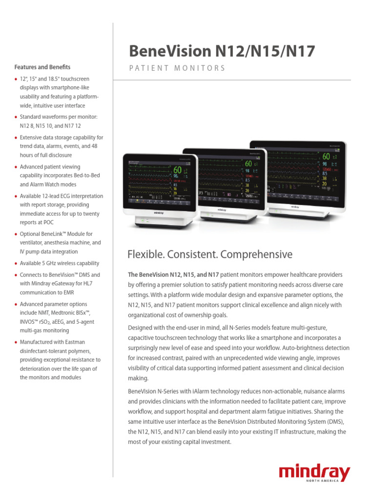 N12 N15 N17 Product Sheet | PDF | Hemodynamics | Computing