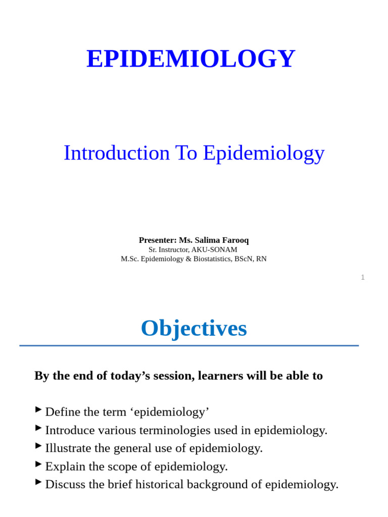 Introduction to Epidemiology PDF | PDF | Epidemiology | Pandemic