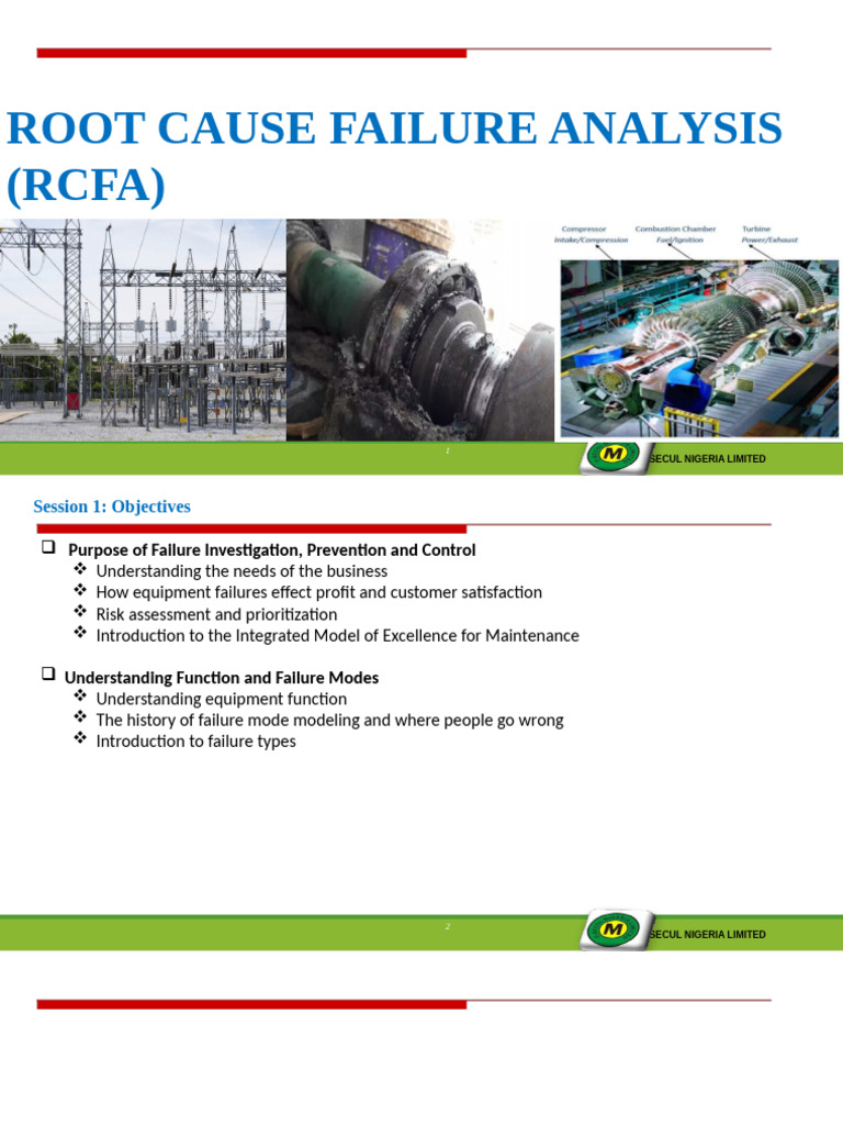 Root Cause Failure Analysis (Rcfa) - 1 | PDF | Reliability Engineering | Risk Management