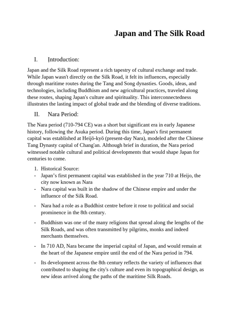 Japan and The Silk Road | PDF | Silk Road