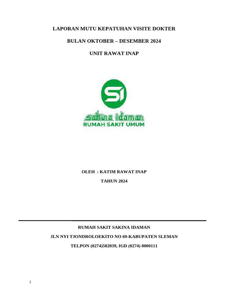 LAP MUTU RAWAT INAP Oktober - Desember 2024 | PDF