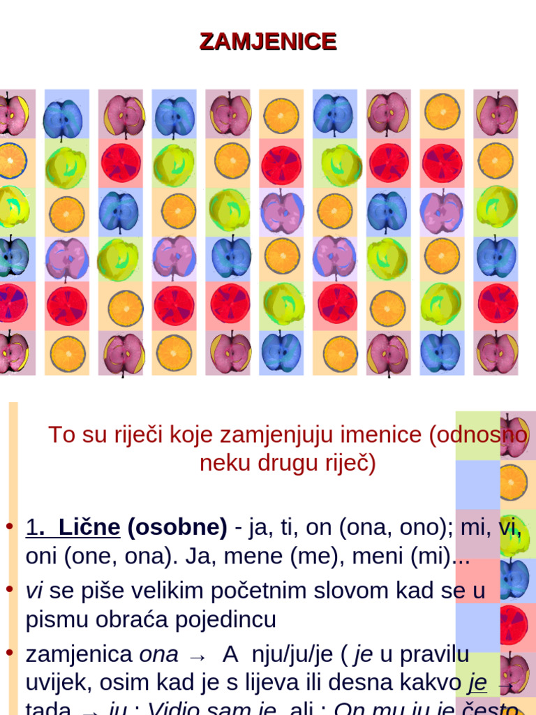 zamjenice | PDF