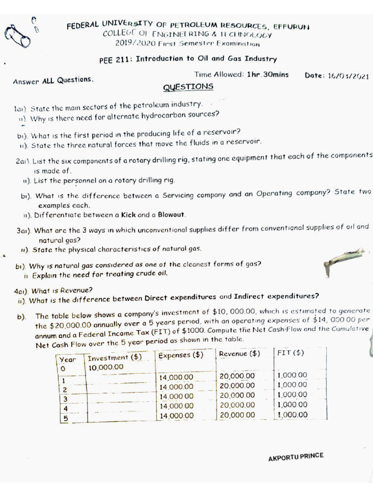 PEE 211 2019-2020 by Akportu Prince | PDF