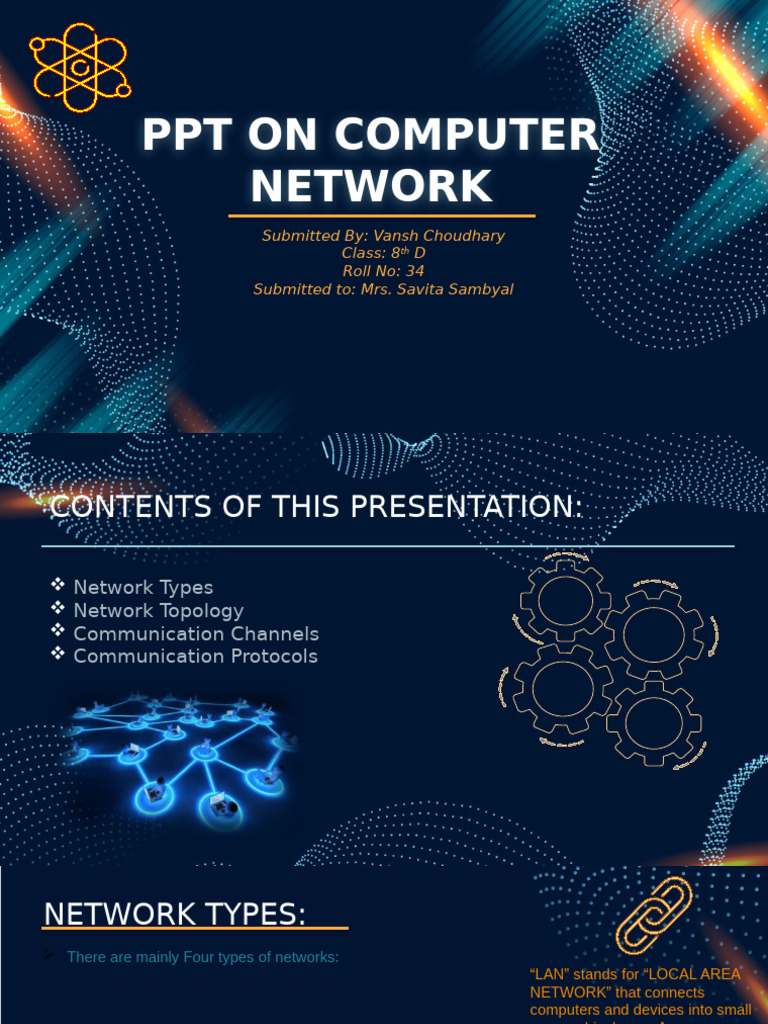 PPT ON COMPUTER NETWORK | PDF | Computer Network | Telecommunications