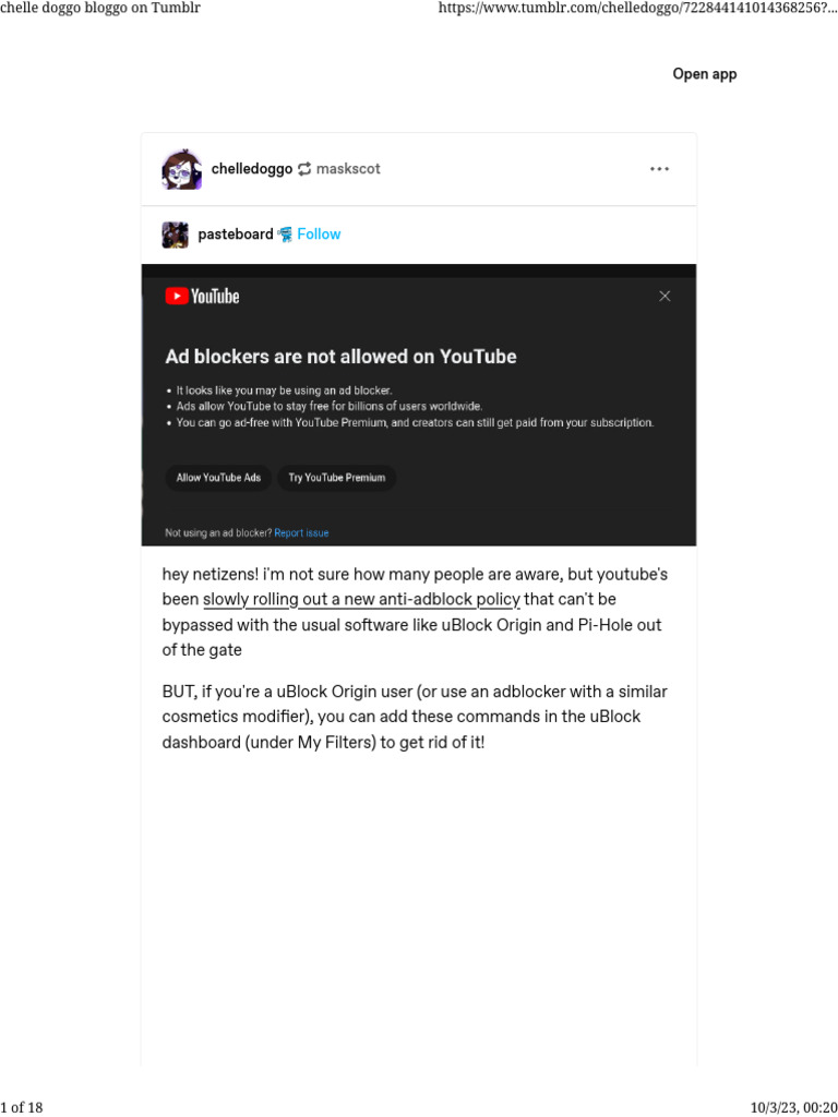 Chelle Doggo Bloggo On Tumblr | PDF | Internet | Cyberspace