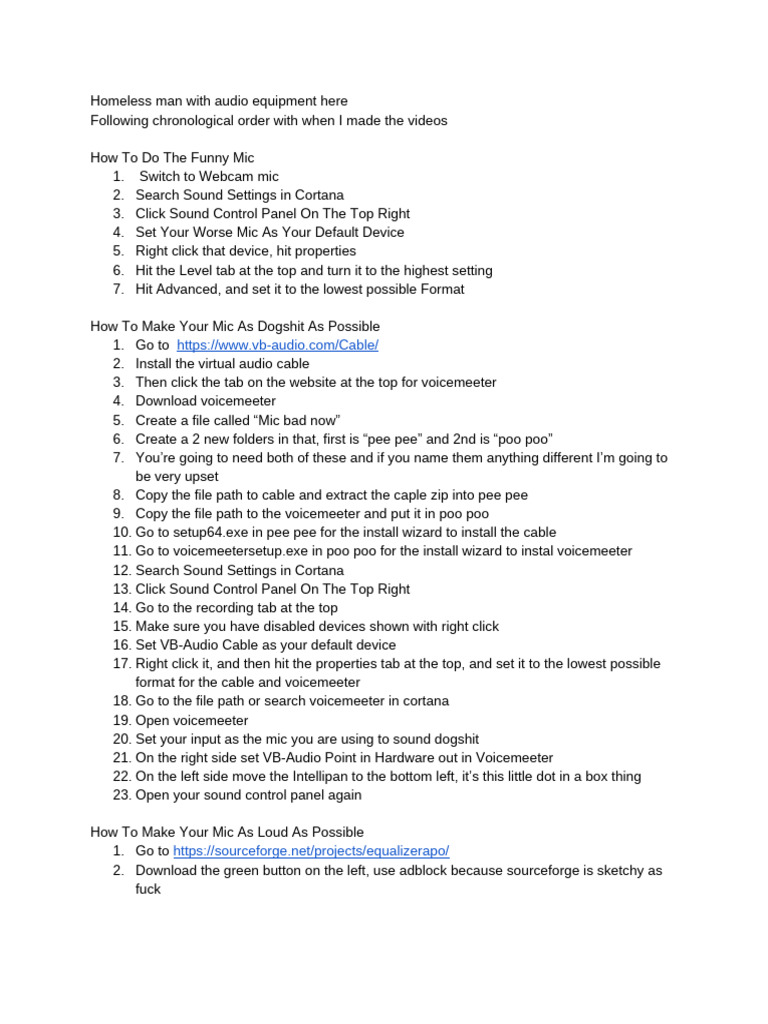 Funny Mic Setup and Configuration Guide | PDF | Computer Architecture ...