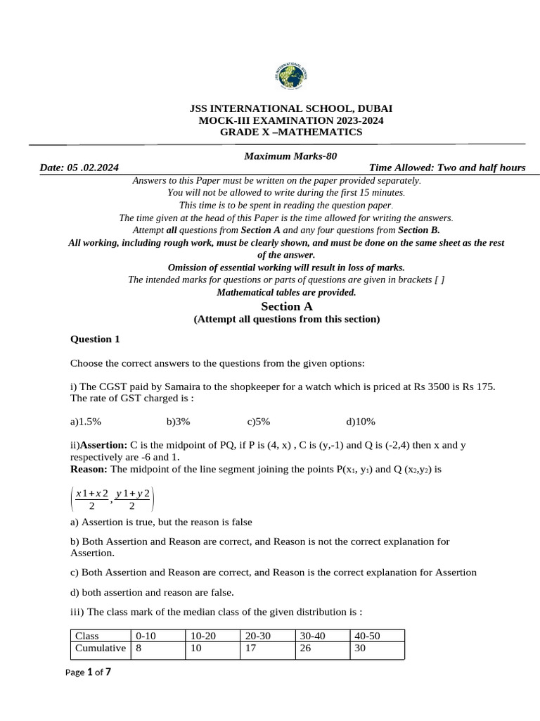 Practise set 2 gr10 (2) | PDF | Circle | Area