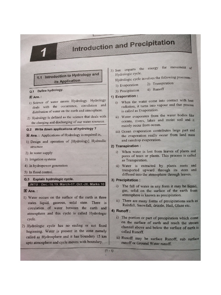 Hwre 1st Unit Spectrum | PDF