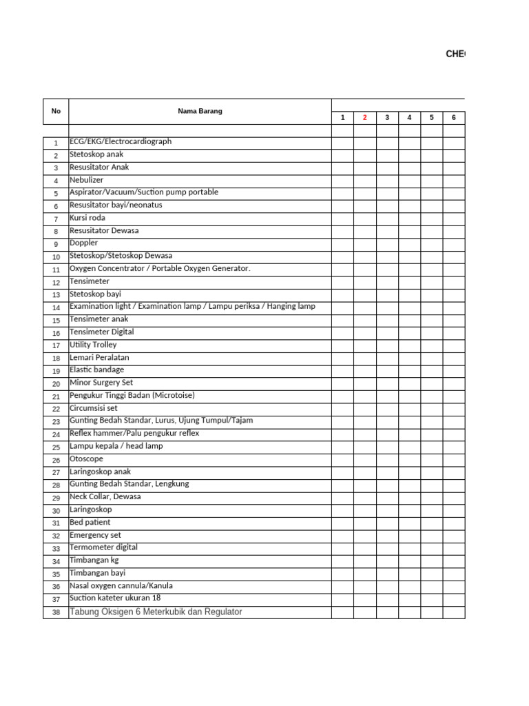 Contoh Form Pemeliharaan A at | PDF