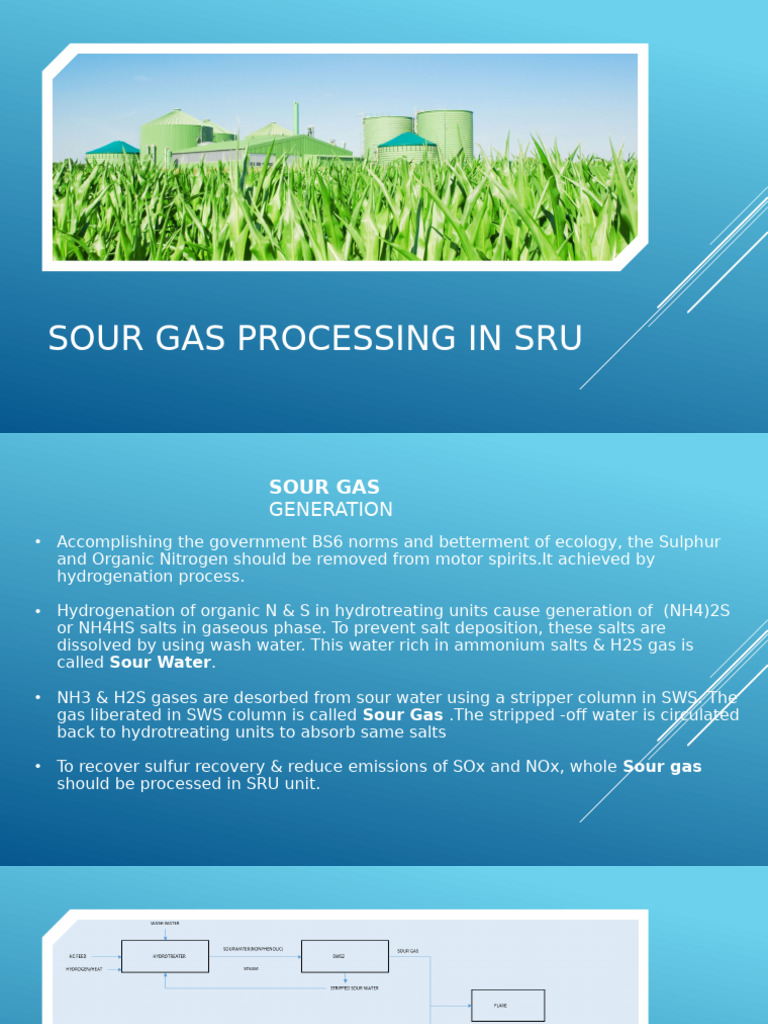 Sour Gas Processing in Sru | PDF | Ammonia | Chemistry