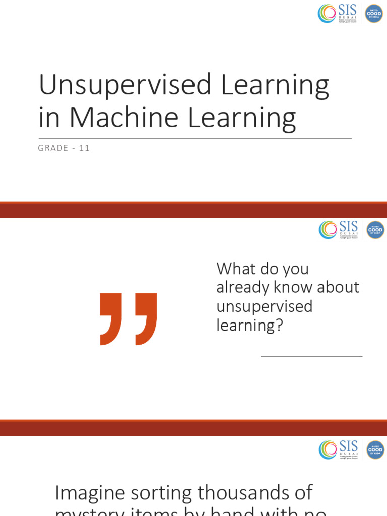 Unsupervised Learning | PDF | Cluster Analysis | Machine Learning Unsupervised Learning | PDF | Cluster Analysis | Machine Learning