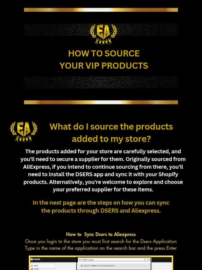 How To Source VIP Products | PDF