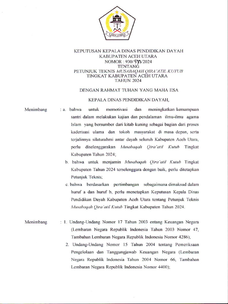 Juknis MQK 2024 | PDF