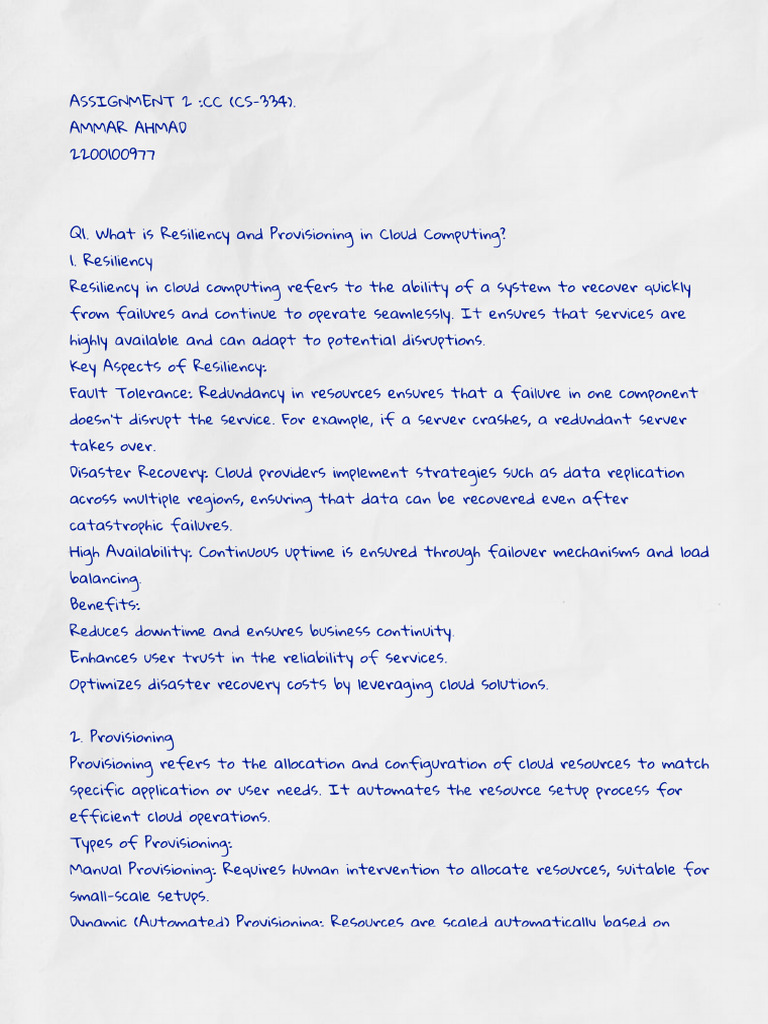 Cloud Computing Assignment 2 | PDF