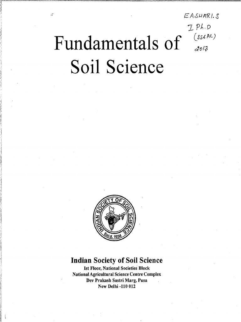 Fundamental of Soil Sci by ISSS-1 | PDF