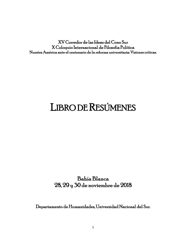 Libro de resúmenes. Corredor de las Ideas | PDF | Enseñando | Evaluación