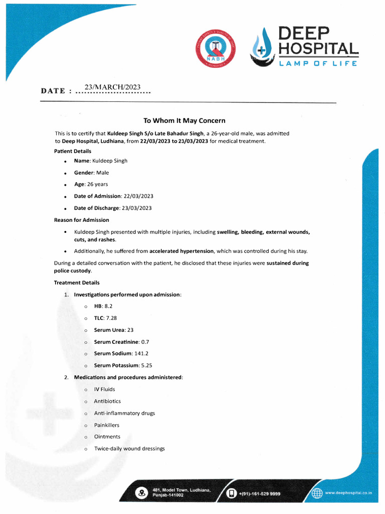 Deep Hospital Final | PDF