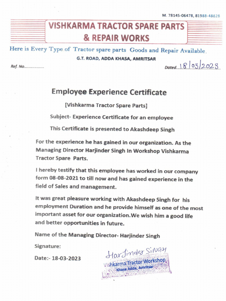 akashdeep singh work exp. | PDF