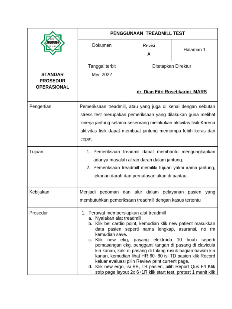 PENGGUNAAN Treadmill | PDF