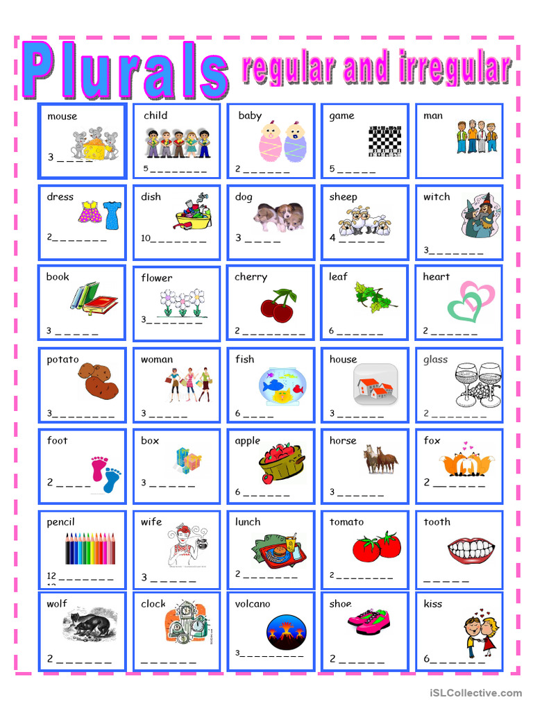 Regular and Irregular Plurals | PDF