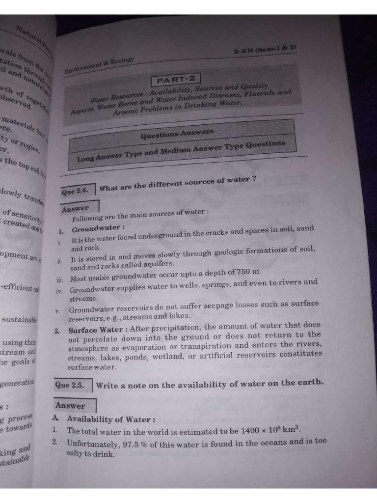 Evs Chapter-2 Water and Forest Resources A.ahmad | PDF