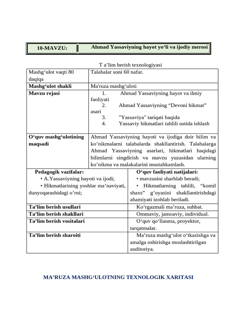 Oraliq Namunasi | PDF