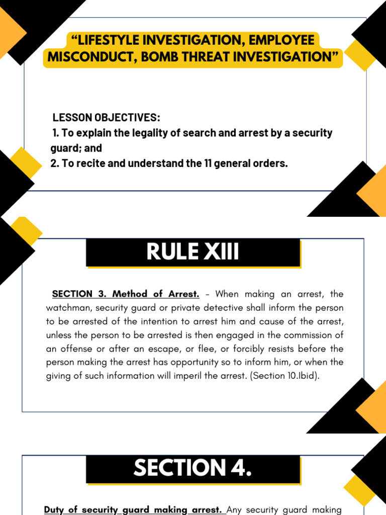 MODULE%2021 | PDF | Arrest | Security Guard