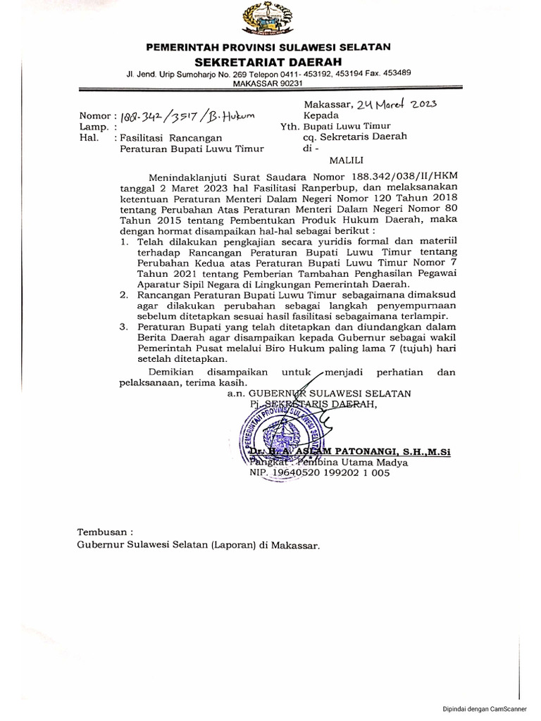 5338 Surat SK O2o7OmSsKm | PDF