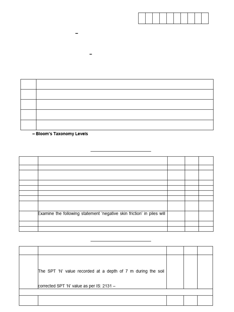 Civil Engineering Exam Paper | PDF | Deep Foundation | Applied And ...