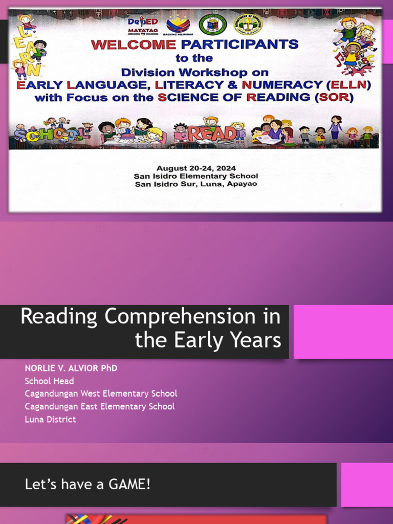 Early Years Reading Comprehension Guide | PDF