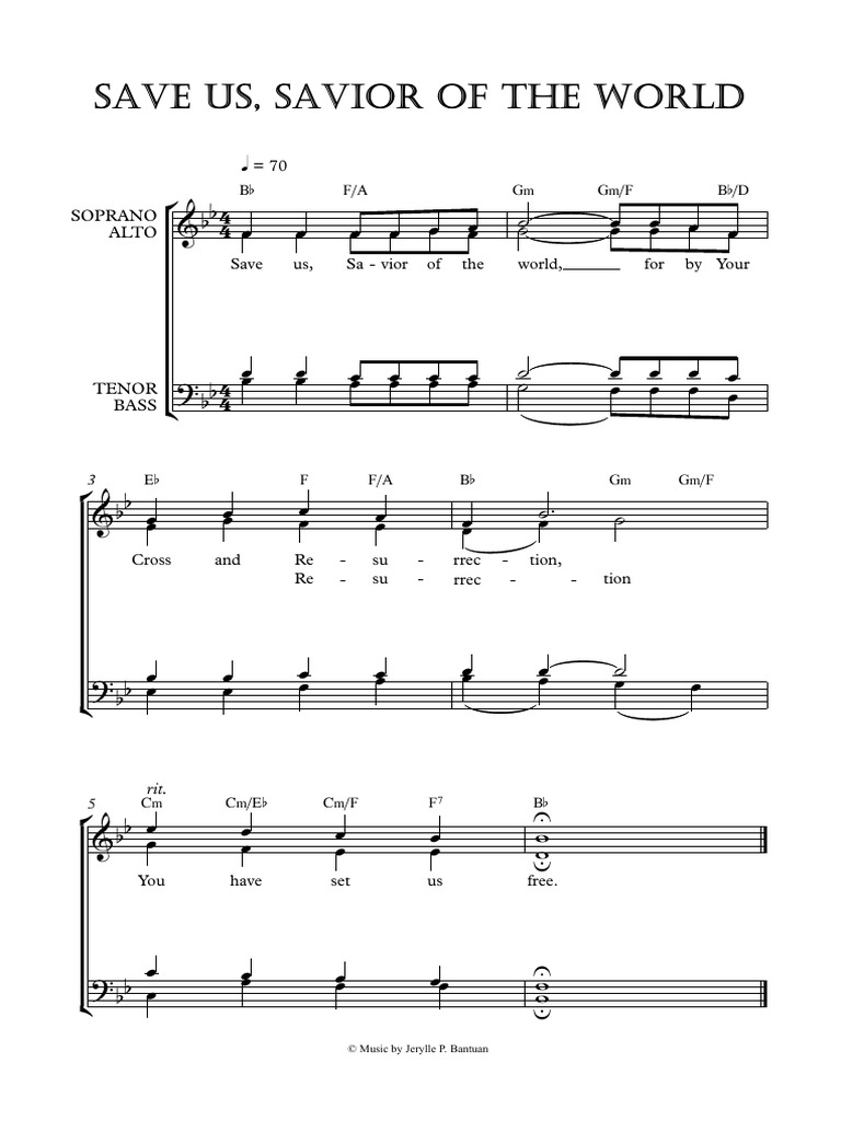 Save Us, Savior of The World (Bantuan) - Full Score | PDF