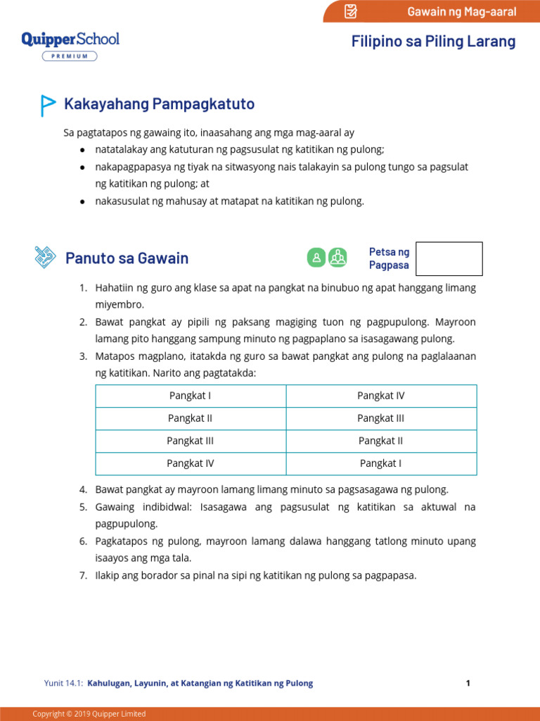 AW2_FPL_11_12 Q2 1401_Kahulugan, Layunin, at Katangian ng Katitikan ng Pulong (1) | PDF