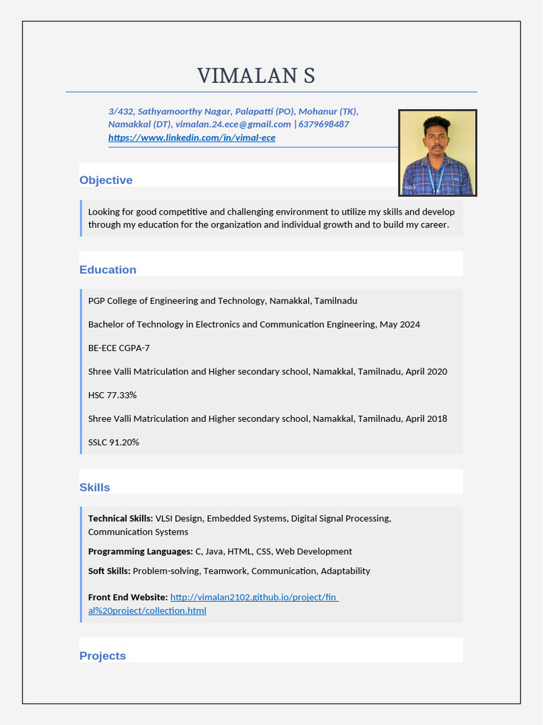 Vimal Resume | PDF