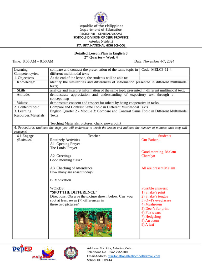 DLP Grade 8 English - Module 3) | PDF | Human Communication | Communication