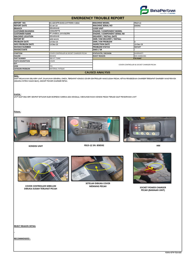 ETR PT UNGGUL JAYA BLORA | PDF
