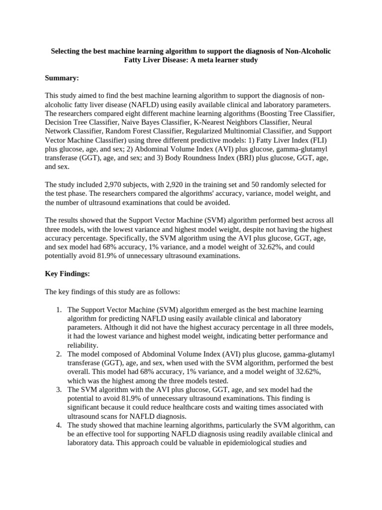 3 Selecting The Best Machine Learning Algorithm To Support The ...