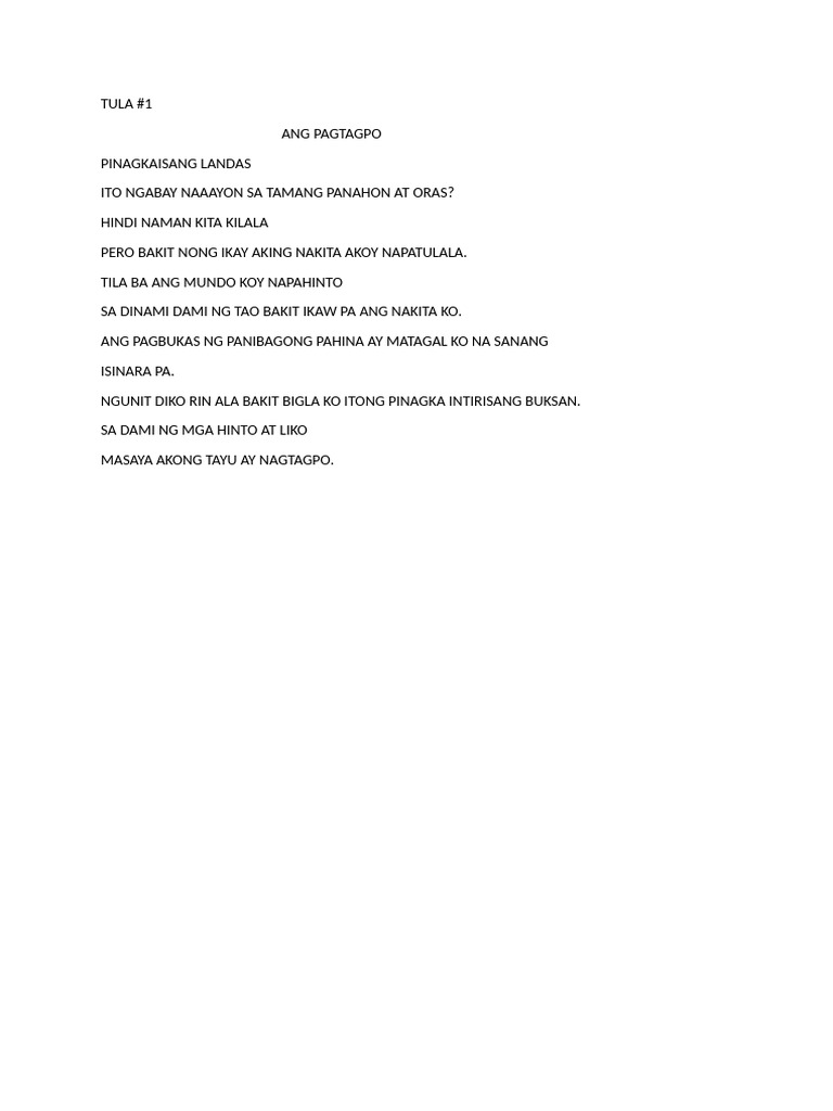 Isang Daang Tula para Sayu | PDF