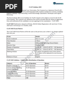 CLAT Syllabus - Origin CLAT | PDF