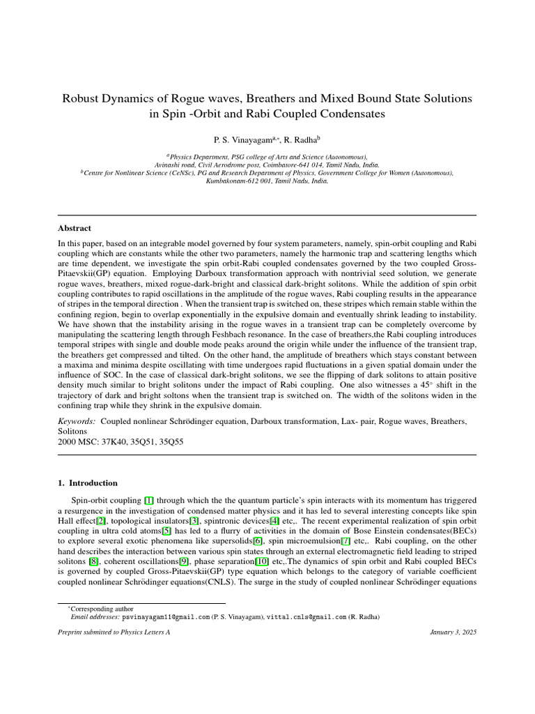 Robust Dynamics | PDF | Soliton | Schrödinger Equation